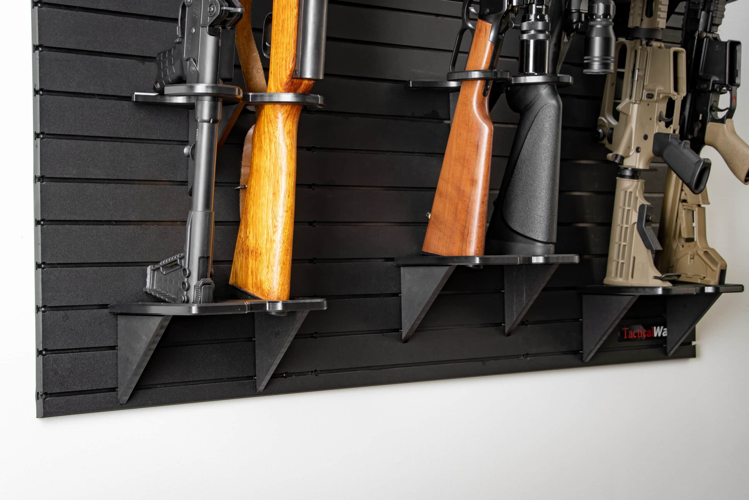 Vertical Rifle Gun Rack | Wall Mounted Gun Storage | Tactical Walls
