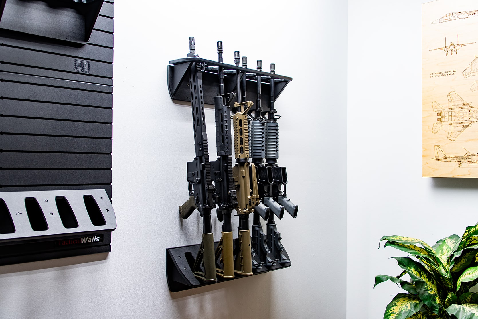 Vertical Rifle Gun Rack | Wall Mounted Gun Storage | Tactical Walls